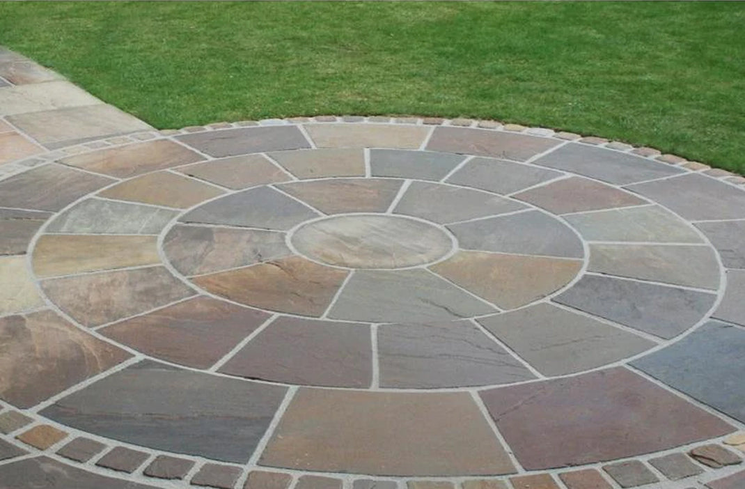 Indian Sandstone Circles - Garden Paving | Infinite Paving | UK