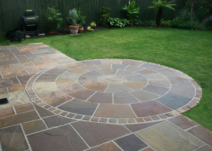 Indian Sandstone Circles - Garden Paving | Infinite Paving | UK