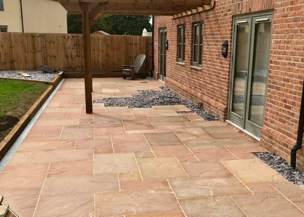 Modak Indian Sandstone Paving | Riven Slabs & Patio Packs – Infinite Paving