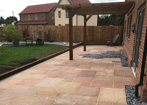 Modak Indian Sandstone Paving | Riven Slabs & Patio Packs – Infinite Paving